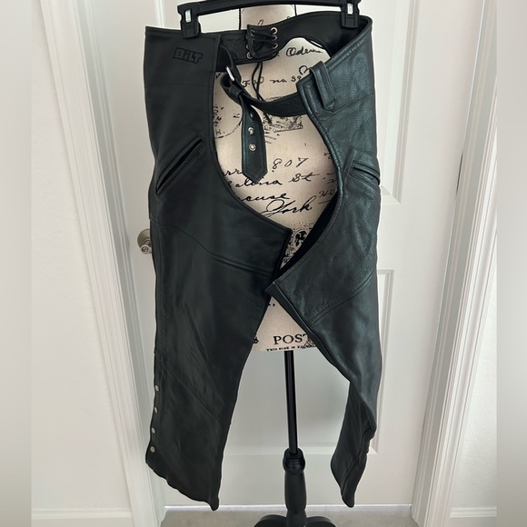 Custom Bilt | Other | Black Leather Chaps With Snap Details | Poshmark